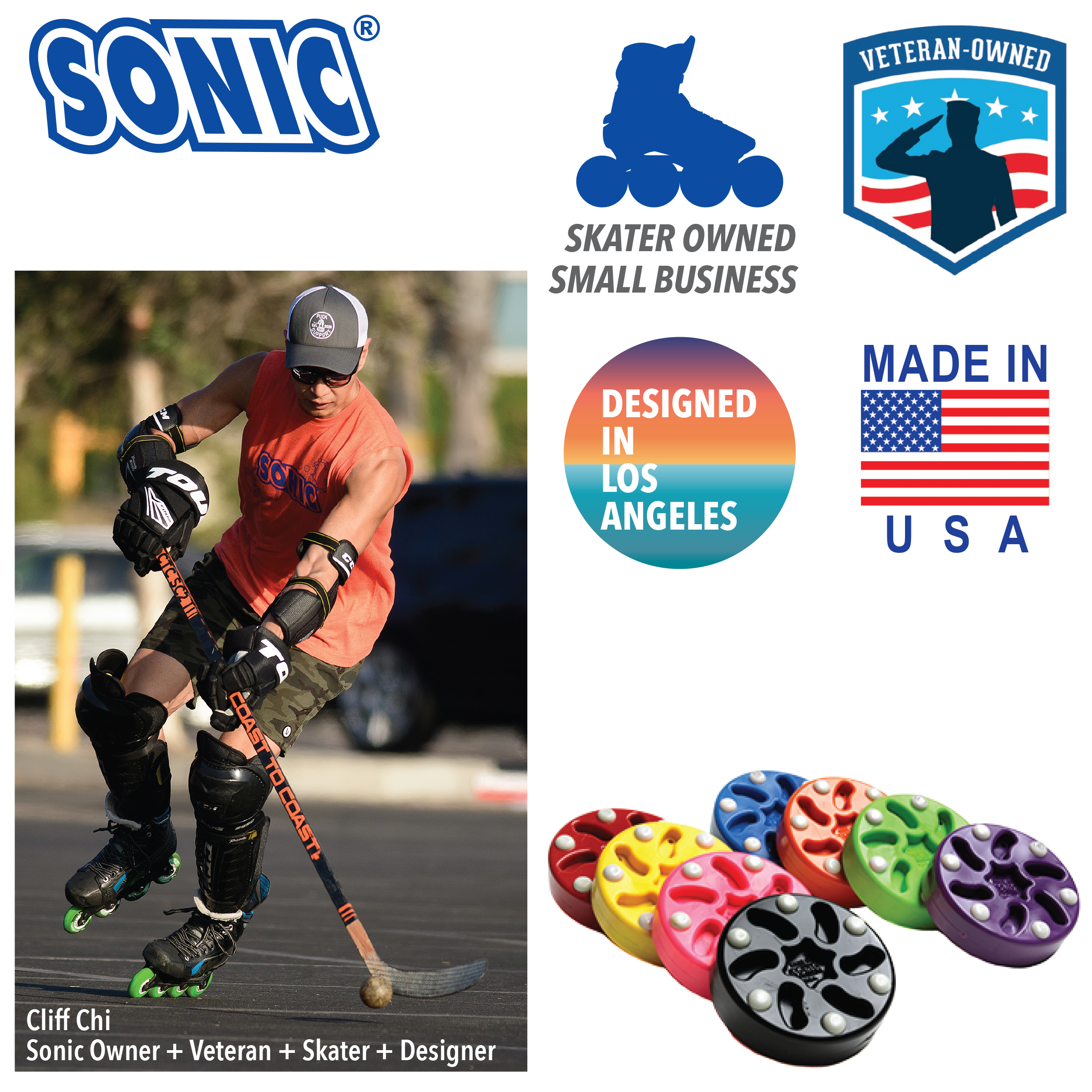 Green Biscuit Hockey Puck Sonic® Puck Para Hockey - Rojo Sonic Sports ...